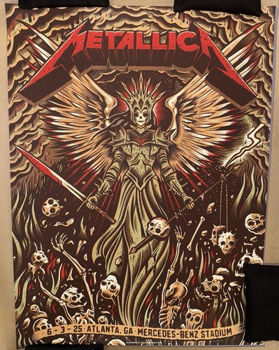 Official Metallica Atlanta Poster #21 M72 Quiggle Tour Show Concert ...