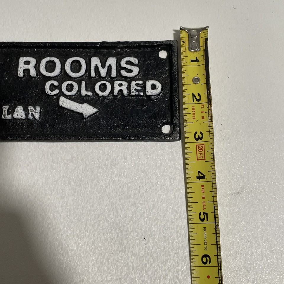 Cast-Iron Segregation Sign Vtg L&N Railroad Restroom | eBay