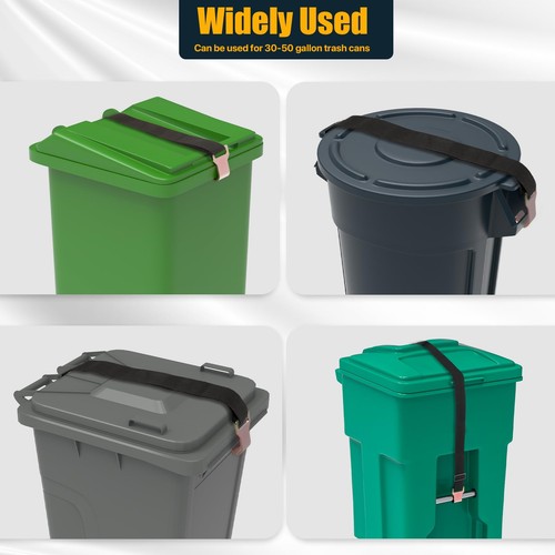 Animal Proof Trash Can Lock Easy Install Outdoor Windproof Secure Lid ...