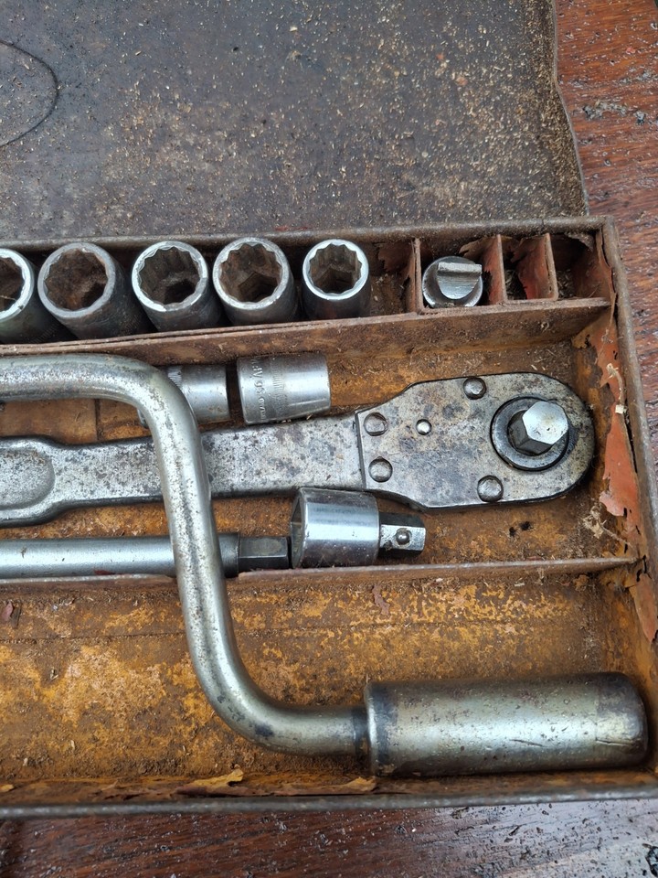 Old Vintage Britool Socket Set Hex Drive AF and WHIT Rare Barn Find ...