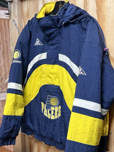 RARE Vintage NBA Indiana Pacers Apex One Embroidered Pullover Jacket | eBay