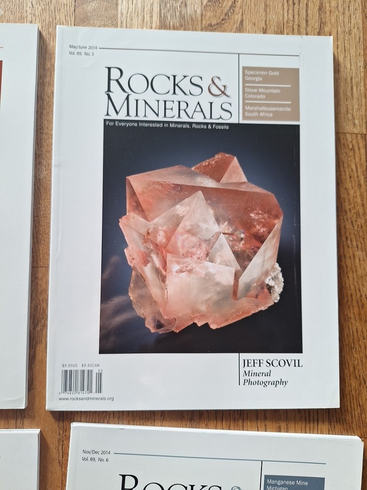 Rocks & Minerals Magazine Volume 89 2014, COMPLETE Issues 1-6, VERY ...
