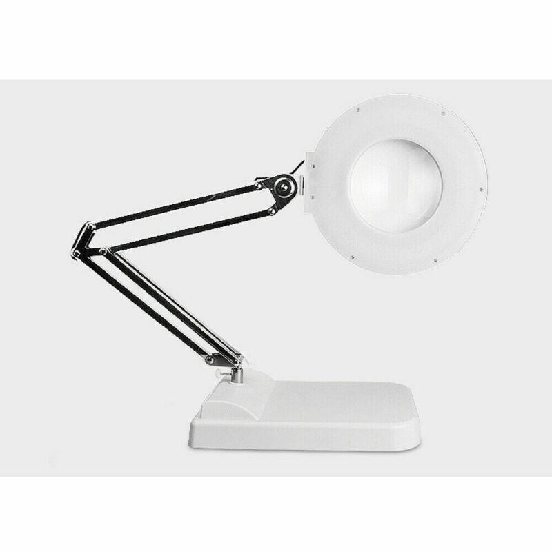 5X 10X 15X 20X Magnification LED Magnifying Lamp Metal Swing Arm ...