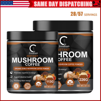 Mushroom Coffee Organic 7 Mushroom Adaptogen Mix Instant Mushrooms ...