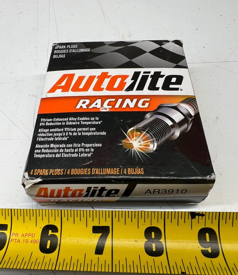 (Pack of 4) Autolite AR3910 Racing Spark Plugs 14mm Thread Gasket ...