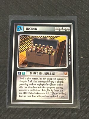 Star Trek CCG Rules of Acquisition Quark's Isolinear Rods | eBay