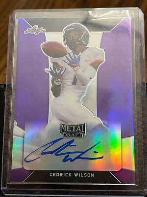 CEDRICK WILSON 2018 LEAF METAL DRAFT ROOKIE BOISE AUTOGRAPH AUTO PURPLE ...