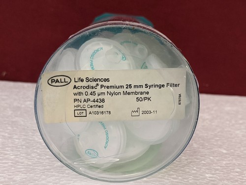 Pall Acrodisc 25 mm Syringe Filter 0.45 µm Nylon Membrane AP-4438 ...