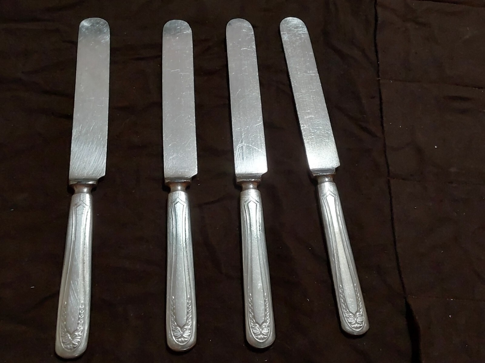 1915 Oneida Community Par Plate Bridal Wreath Pattern Dinner Knives 9 1 ...