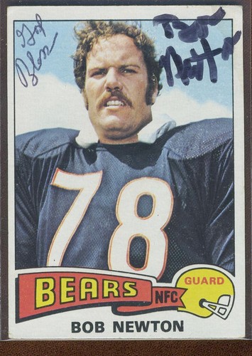 Bob Newton - 1975 Topps Autographed Football card # 69 - Chicago Bears ...