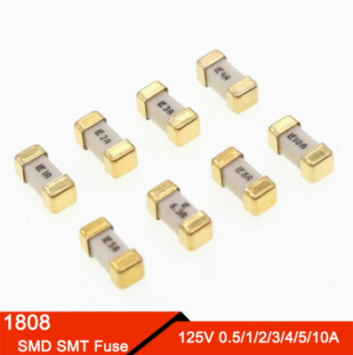 1808 SMD SMT Fuse Fast Quick Blow Acting Fuses 125V 0.5A 1A 2A 3A 4A 5A ...