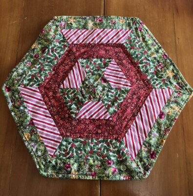 Handcrafted Quilted Table Centerpiece Topper Christmas Patchwork ...