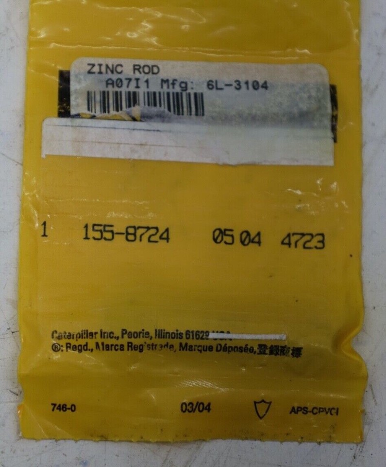 # 6L-3104 NEW Caterpillar CAT Zinc Rod | eBay
