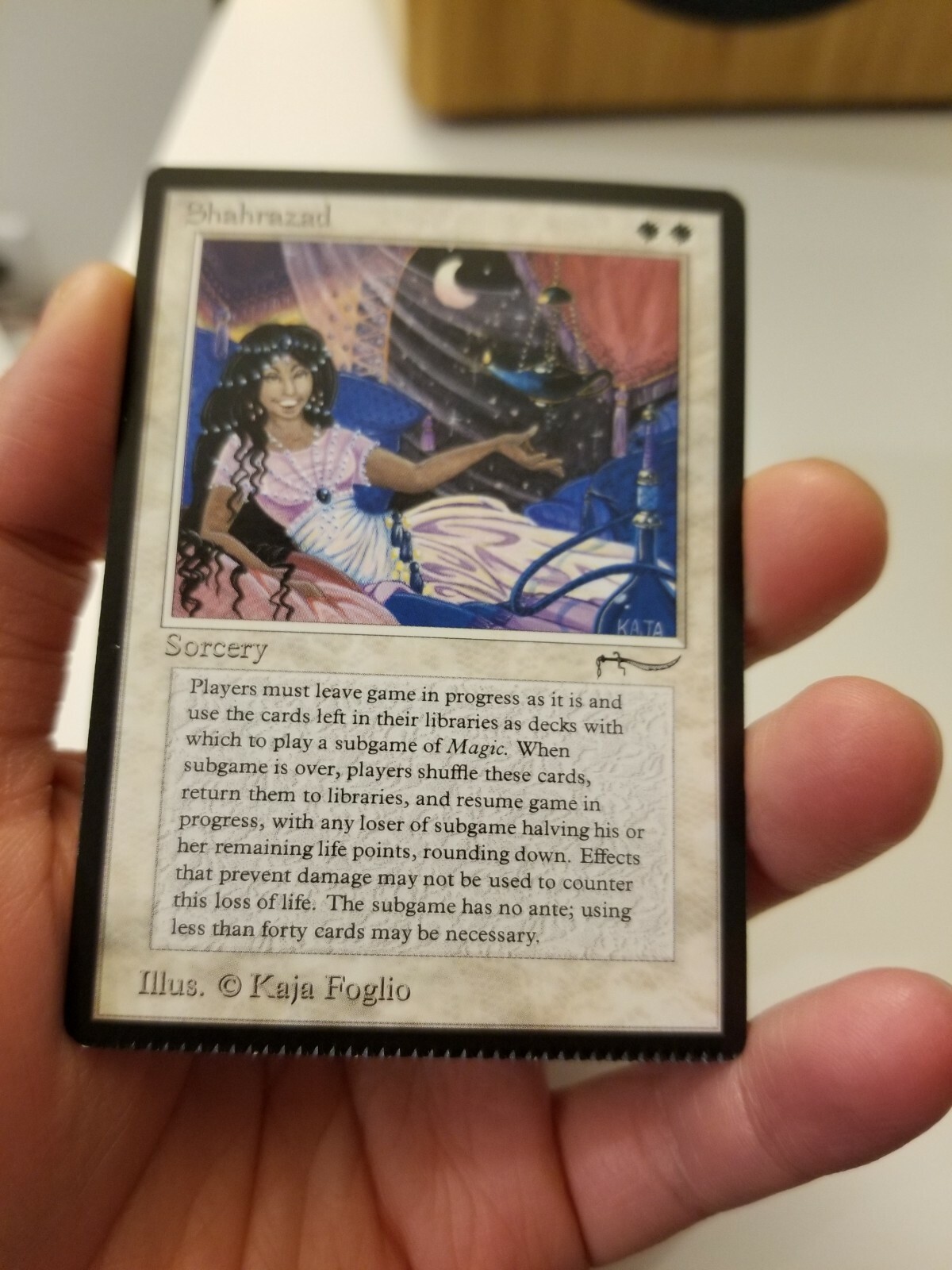 Misprint Crimped Shahrazad ARN Arabian Nights MTG ** mukyuu ** | eBay