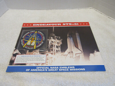 Vintage Official NASA Emblems PATCHES Space Missions Willabee Ward Endeavour STS | eBay