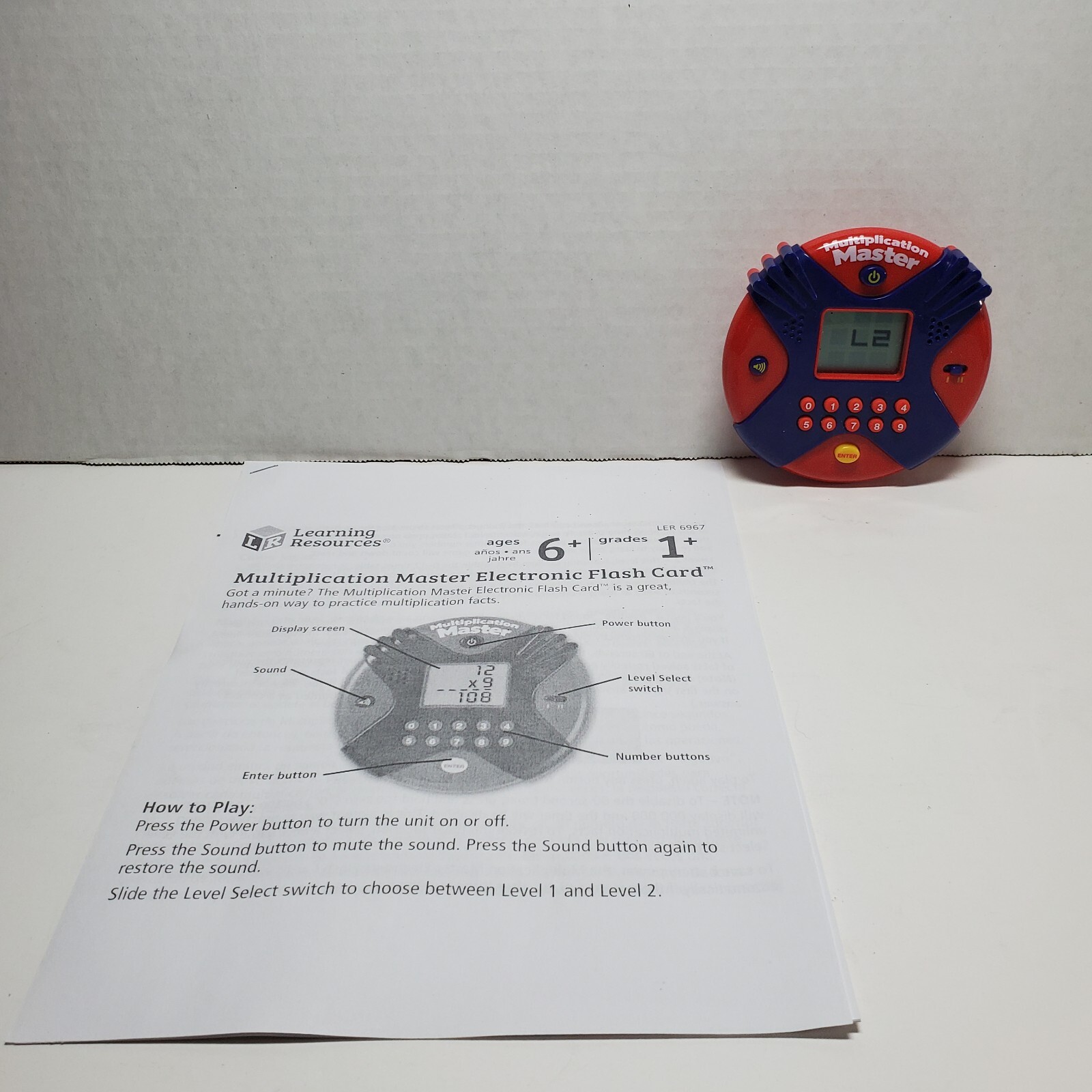 EUC ~ Learning Resources Multiplication Master Electronic Flash Card Game | eBay