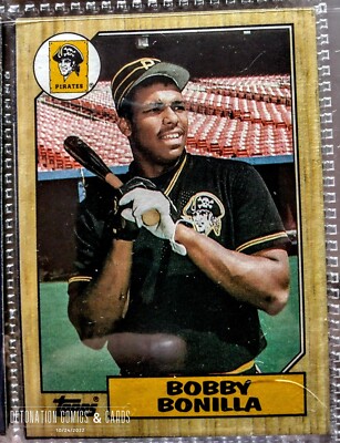 1987 Topps Baseball Bobby Bonilla Rookie Card #184 Pittsburgh Pirates ...