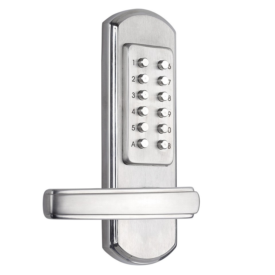 Keyless Door Lock Mechanical Push Button Digital Code Keypad Entry Combination | eBay