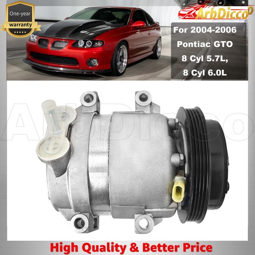 12V A/C Compressor 89019077 1521469 Fits For 2004-2006 Pontiac GTO 5.7L ...