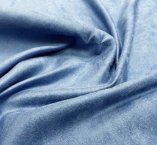 Upholstery Fabric Faux Suede Suedette Material - CORNFLOWER - Blue ...