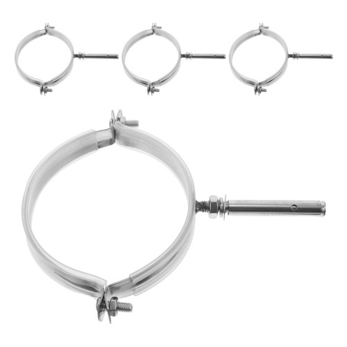 4pcs Adjustable Pipe Bracket Heavy Duty Stainless Steel Split Ring ...