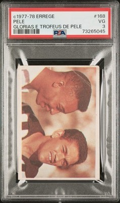 PSA 3 VG Pele 1977 Errege #168 Rare Trading Card Glorias e Trofeus de ...
