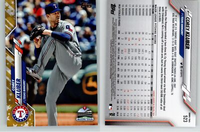 Corey Kluber 2020 Topps Gold Star #523 Texas Rangers | eBay