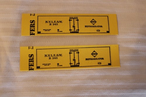 N Scale Vintage Set of 2 Box Car Side Panels New York Lake Erie, Yellow ...