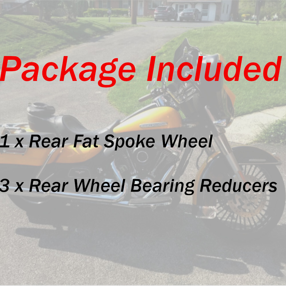 17in. Fat Spoke Rear Wheel 17x4.5 for Harley Dyna Fat Bob Wide Glide ...