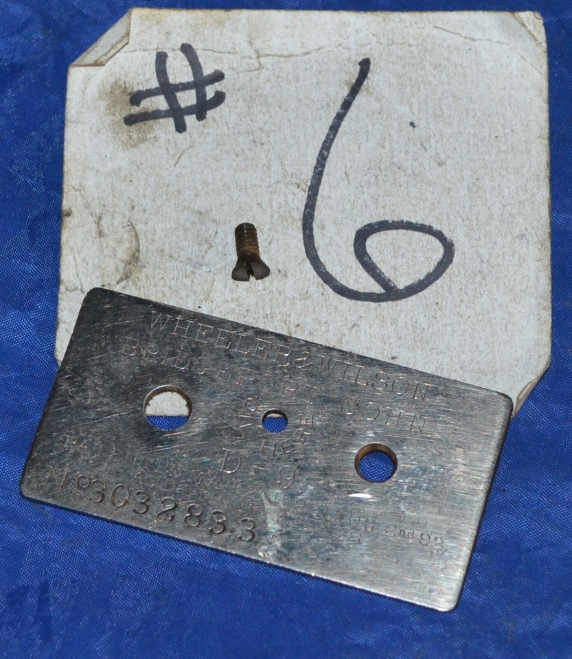 WHEELER & WILSON W9 SEWING MACHINE USED ORIGINAL PARTS GOOD CONDITION ...