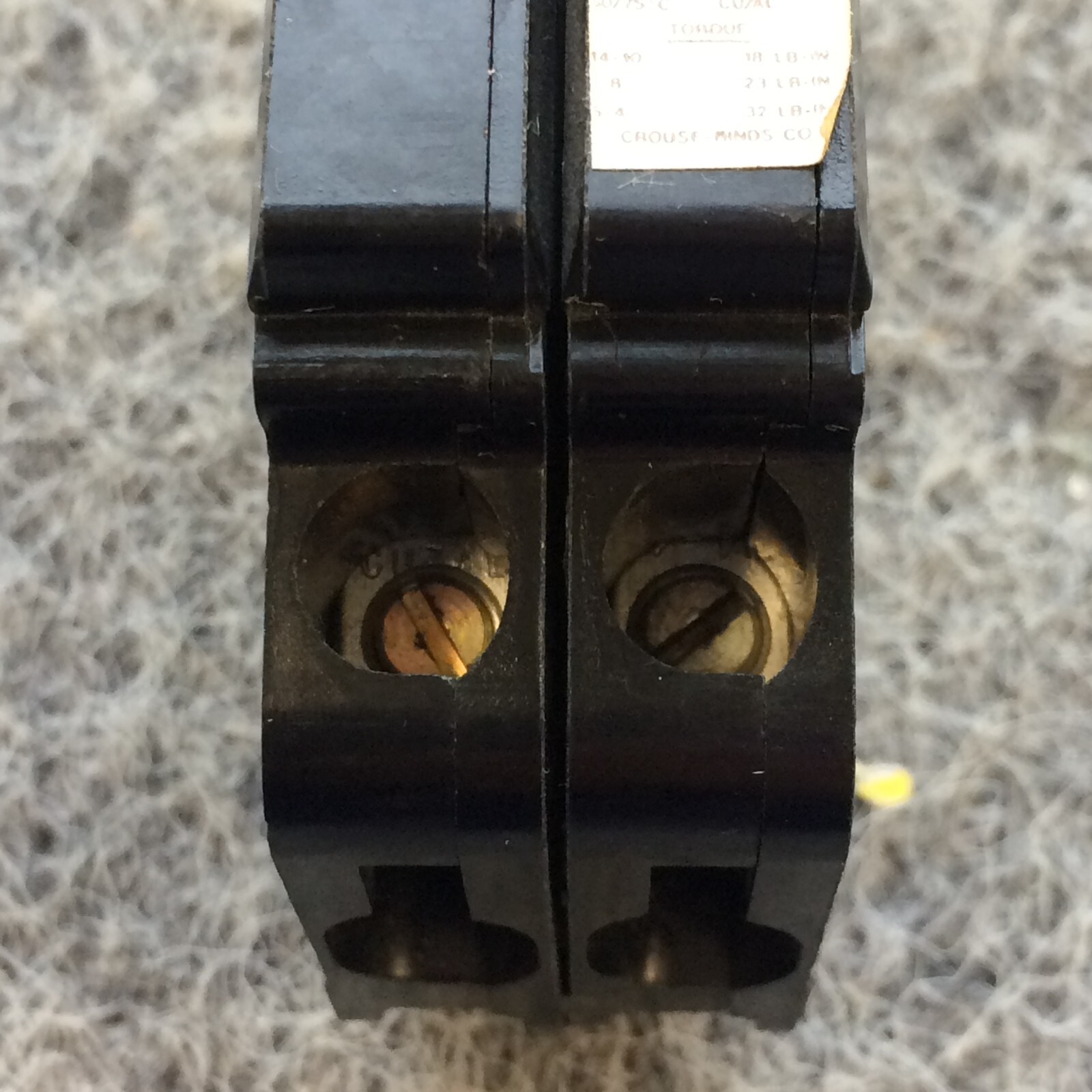 Crouse Hinds Type MP 2 Tandem Pole Circuit Breaker 15a Murray MP1515 ...