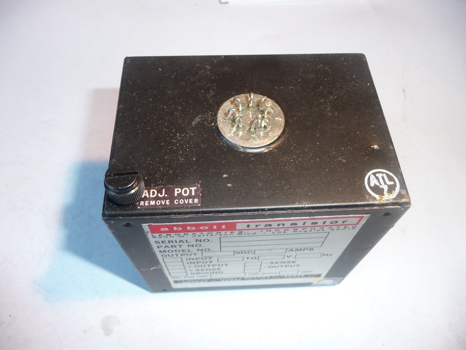 Abbott Transistor Military Power Supply W26DYX2.5 724505 110-130V 2.5 ...