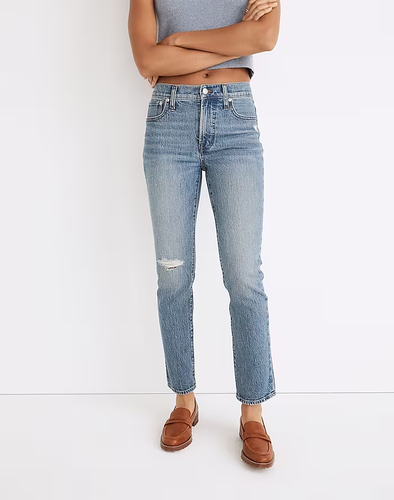 NEW MADEWELL $138 MID RISE RIP KNEE PERFECT VINTAGE JEANS IN AINSDALE ...