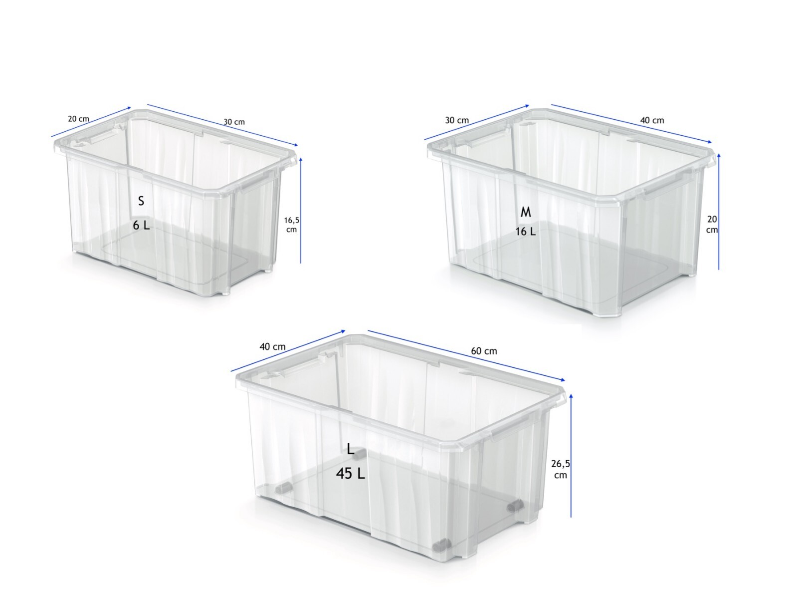 Klarsichtboxen mit Deckel Aufbewahrung Kiste Ordnung durchsichtig Schuh ...