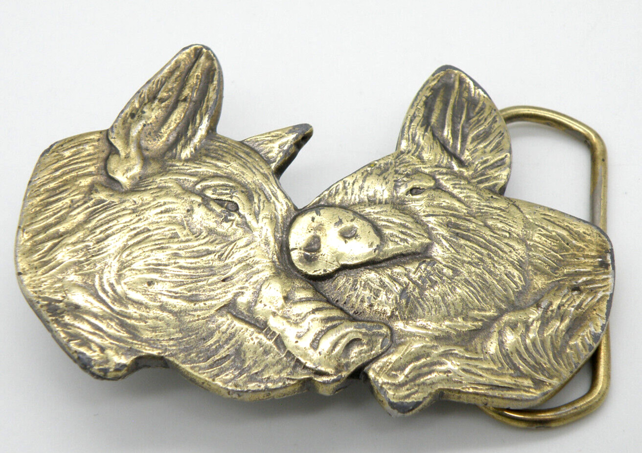 Vintage 1979 Pigs Belt Buckle Great American Buckle C… - Gem