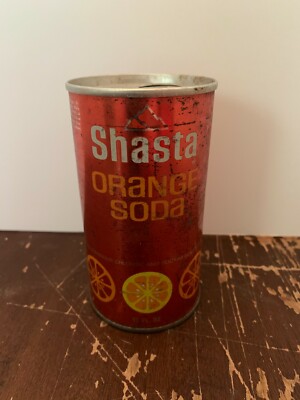 Vintage Shasta Orange Soda Tin Soda Can E | eBay