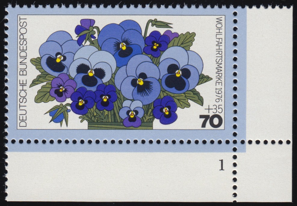 907 Blumen 70+35 Pf Stiefmütterchen ** FN1 | eBay