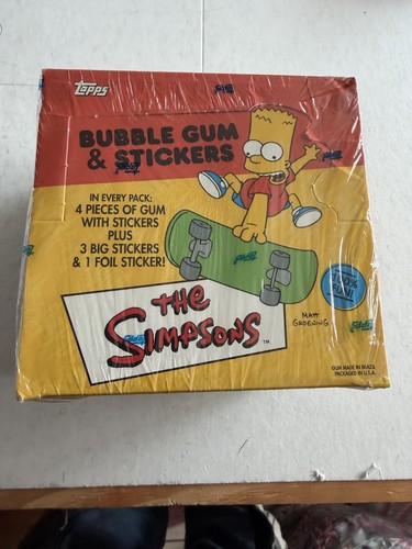 2001 Topps The Simpsons Bubble Gum & Stickers Box (Boxes are RARE!) | eBay