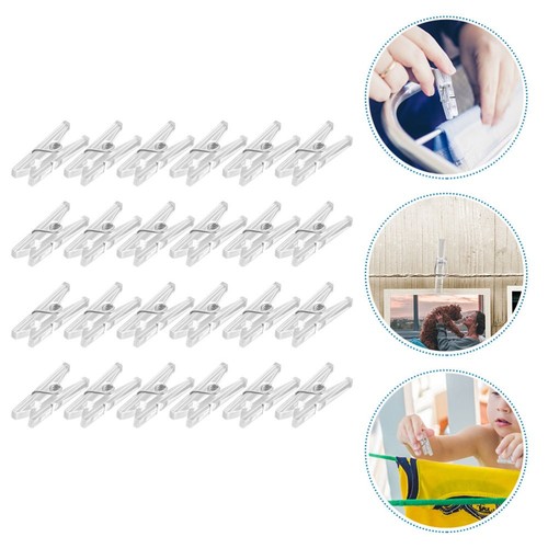 100 Pcs Mini Clothes Jacket Set Pegs for Photos Small Plastic Clips | eBay