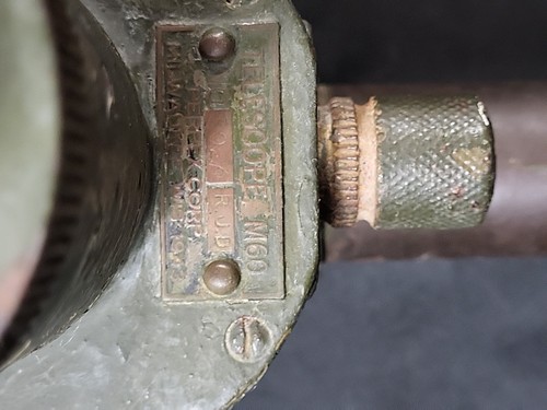 R.J.D US Military M60 Telescope, Tank Scope Sight, WWII Serial Number ...