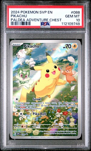 2024 POKEMON SVP EN-SV BLACK STAR PROMO PALDEA ADVENTURE CHEST PIKACHU ...