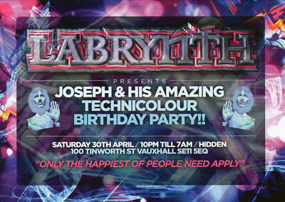 LABRYNTH 30/4 Classic Rave Flyer | eBay