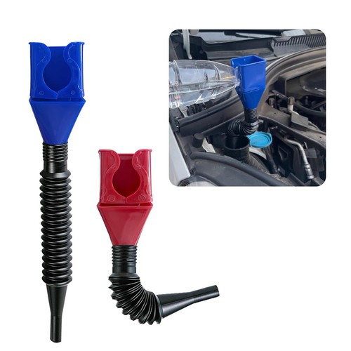 2 PC Car Flexible Draining Oil Snap Plastic Funnel,Fuel Funnel Auto ...