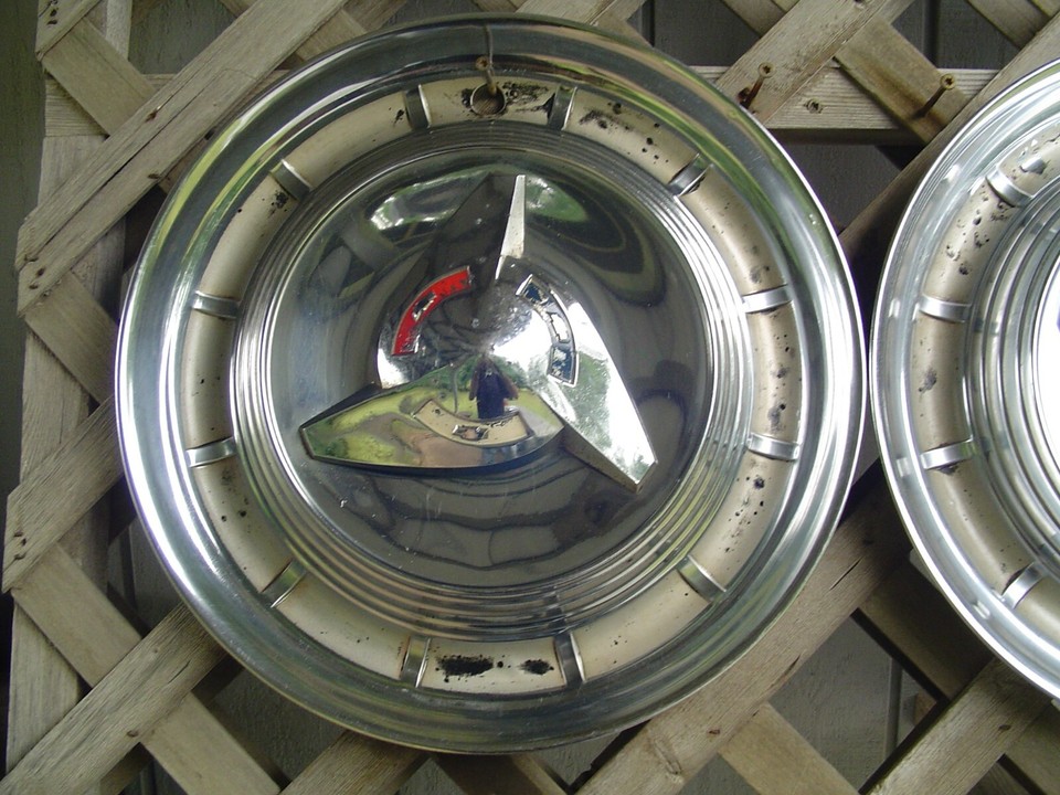 1962 62 CHEVROLET CHEVY IMPALA SS 2 HUBCAPS WHEEL COVERS ANTIQUE ...