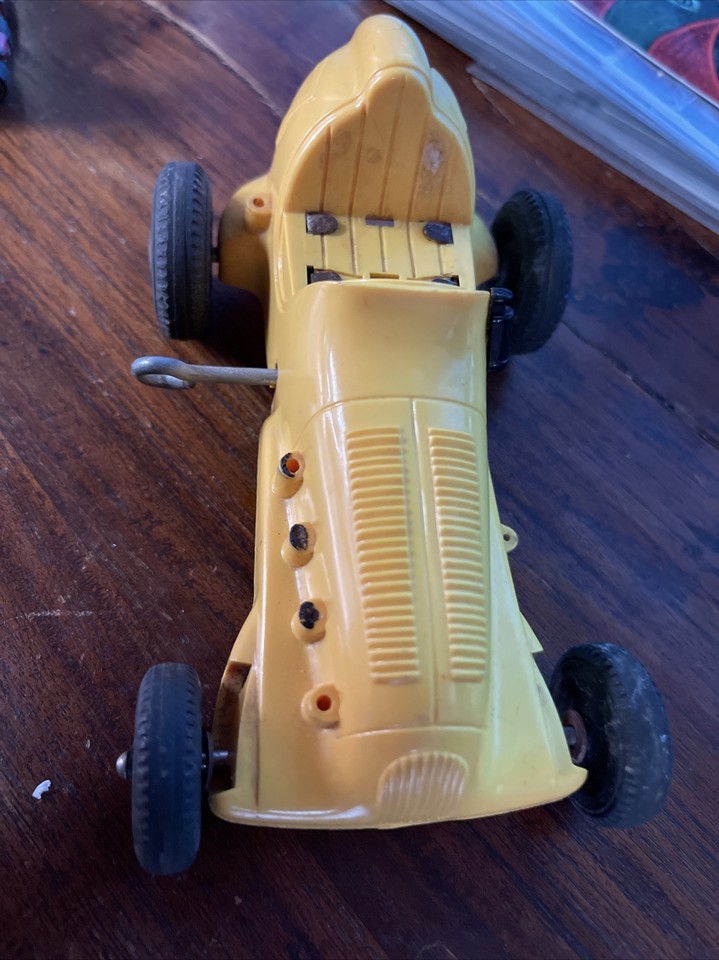 VINTAGE MARX WIND-UP YELLOW #3 MIDGET RACER PLASTIC DERBY TOY CAR | eBay