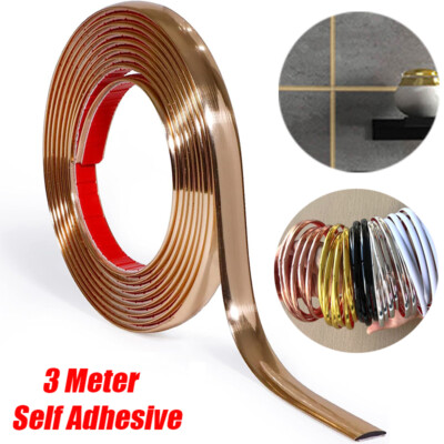 3m Plastic Edging Trim Self Adhesive Waterproof Tile Trim Wall Trim for ...