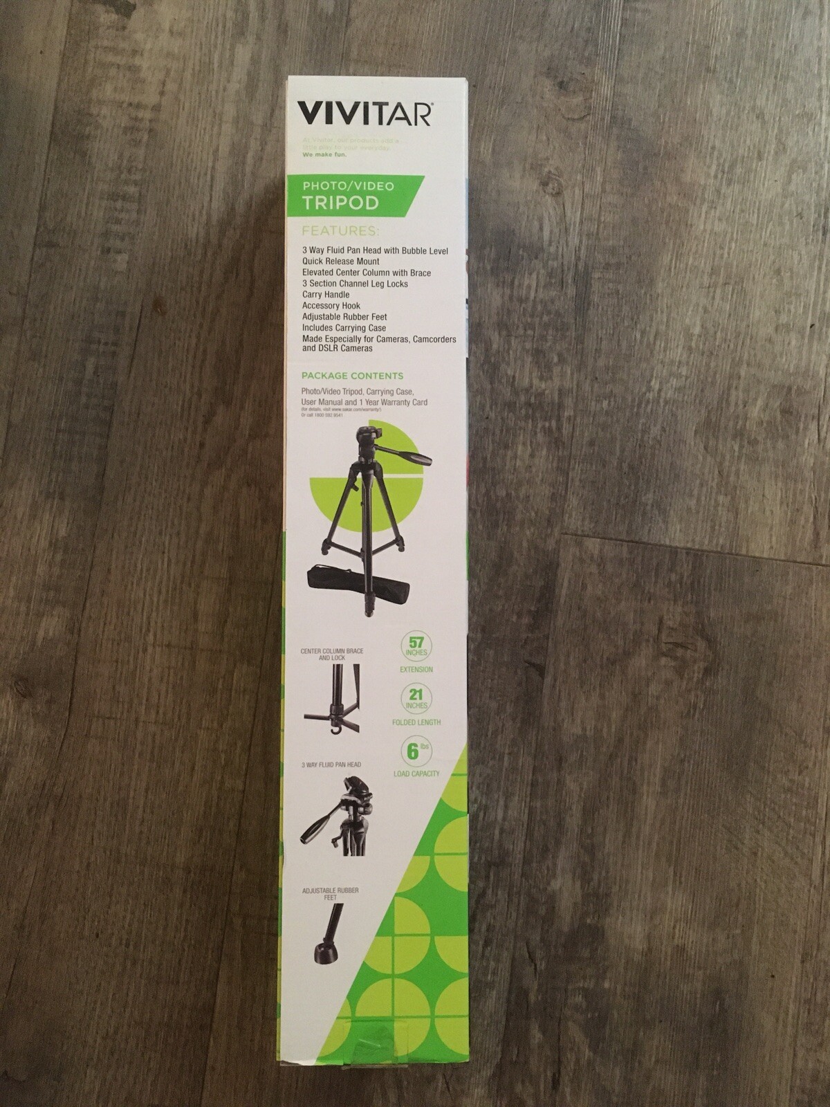 NIB Vivitar Take A Stand Tripod Photo/Video Tripod 57" & Carry Case | eBay