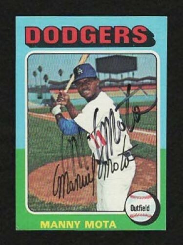 MANNY MOTA Signed 1975 Topps Baseball Card #414 Pirates/Dodgers ...