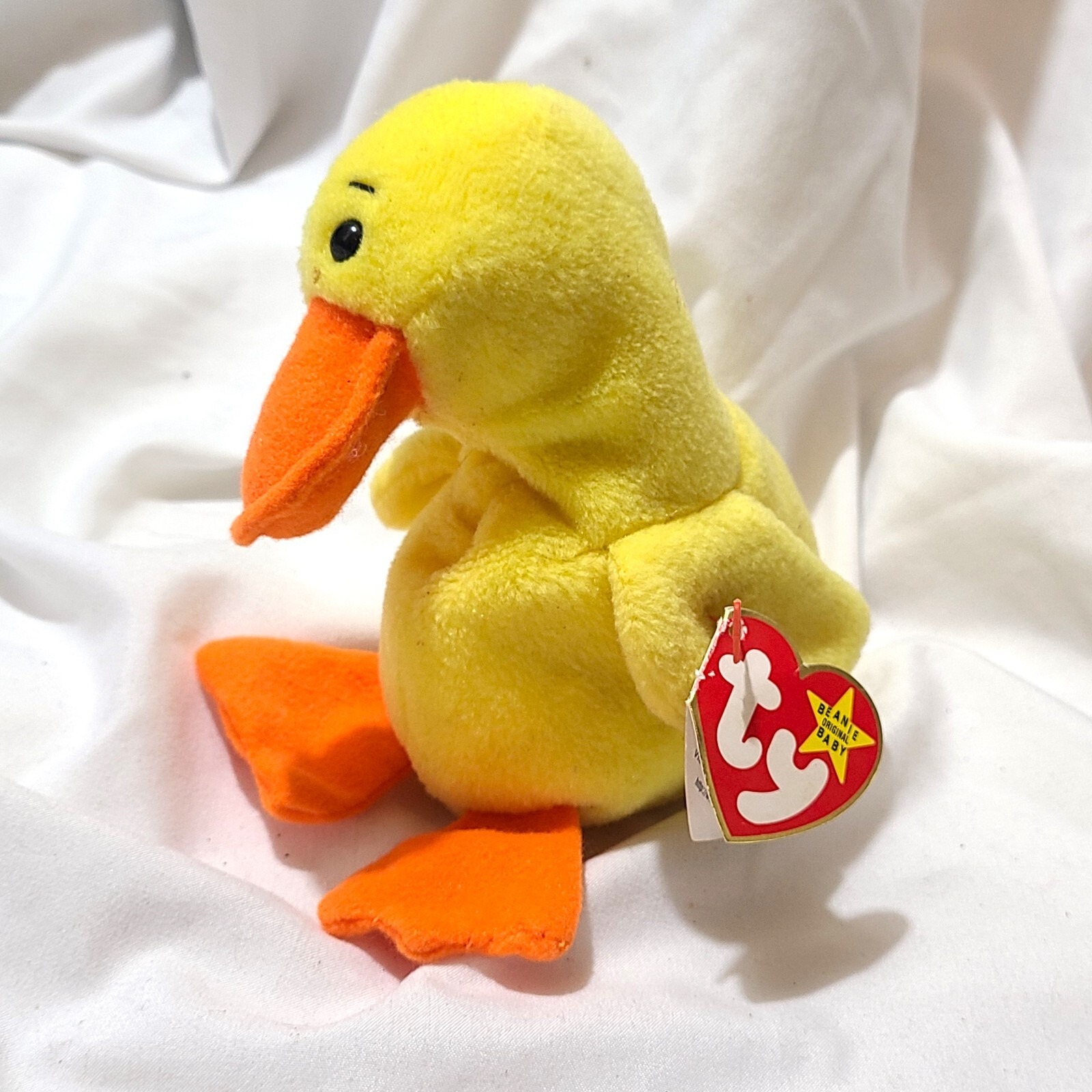 1993 Ty Beanie Babies Quakers Duck Bird PVC Stuffed ERRORS Animal Plush ...