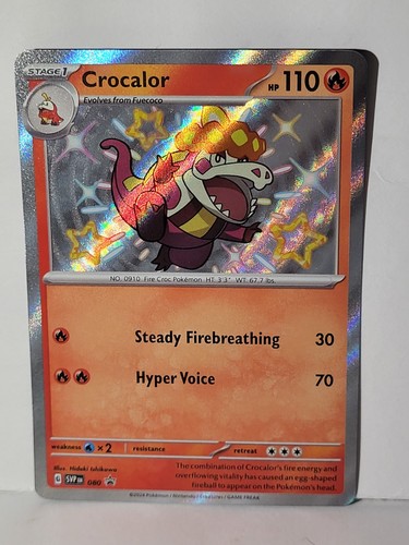 Crocalor - SVP-080 Black Star Promo - Paldean Fates Baby Shiny | eBay